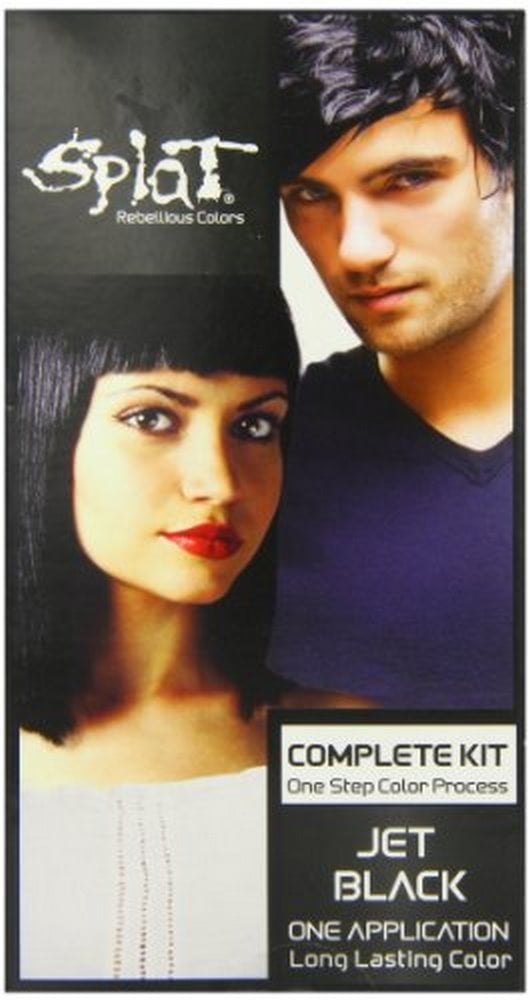 Splat Rebellious Colors Hair Coloring Kit Jet Black - Walmart.com