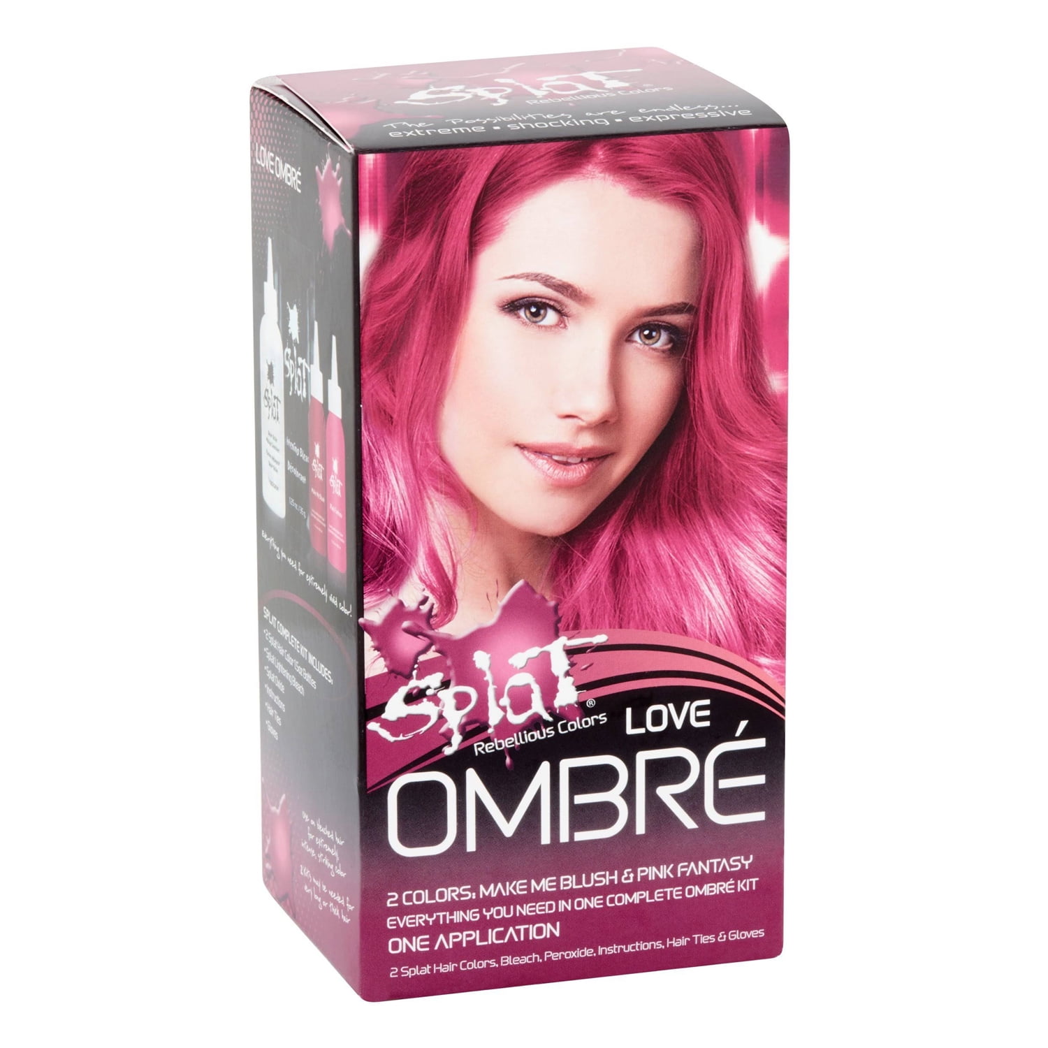 Splat Rebellious Colors Love Ombre Hair Color Kit, Ombre Love, 2 Colors ...