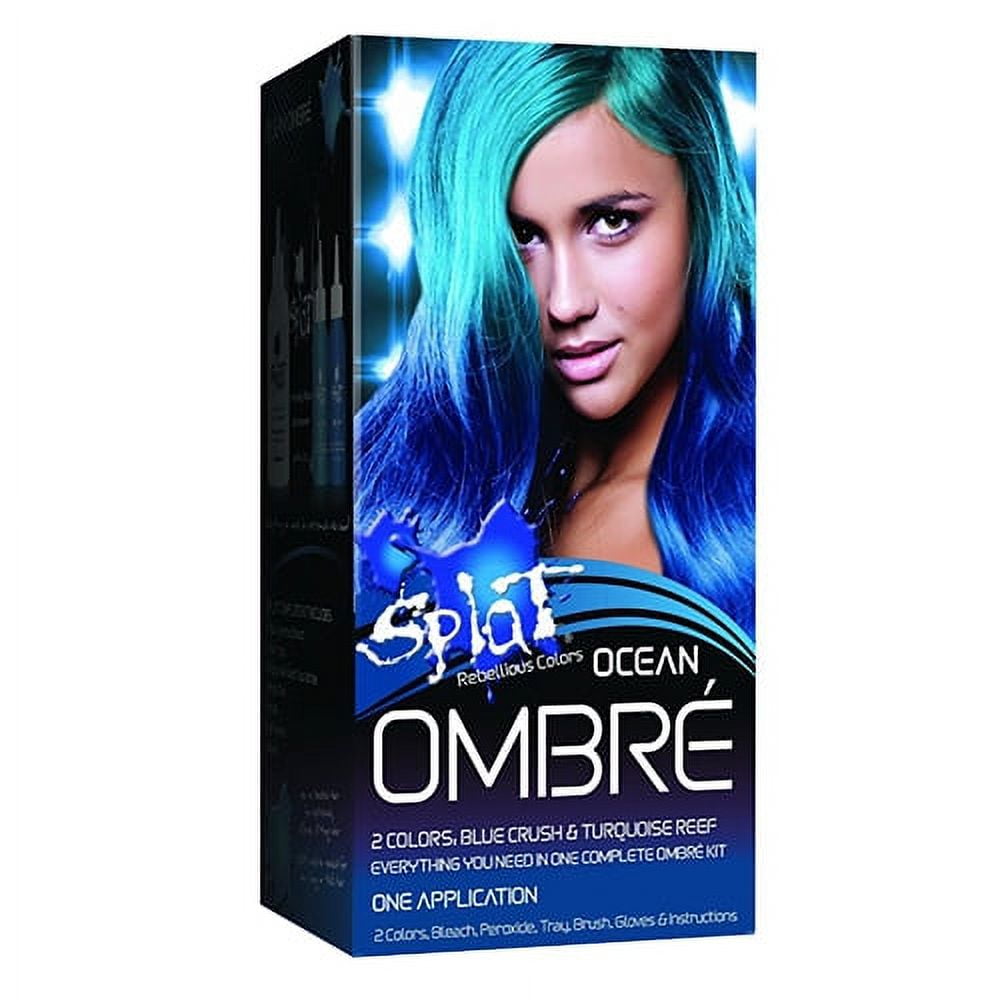 Splat Rebellious Colors Ocean Ombre Blue Crush and Turquoise Reef Hair ...