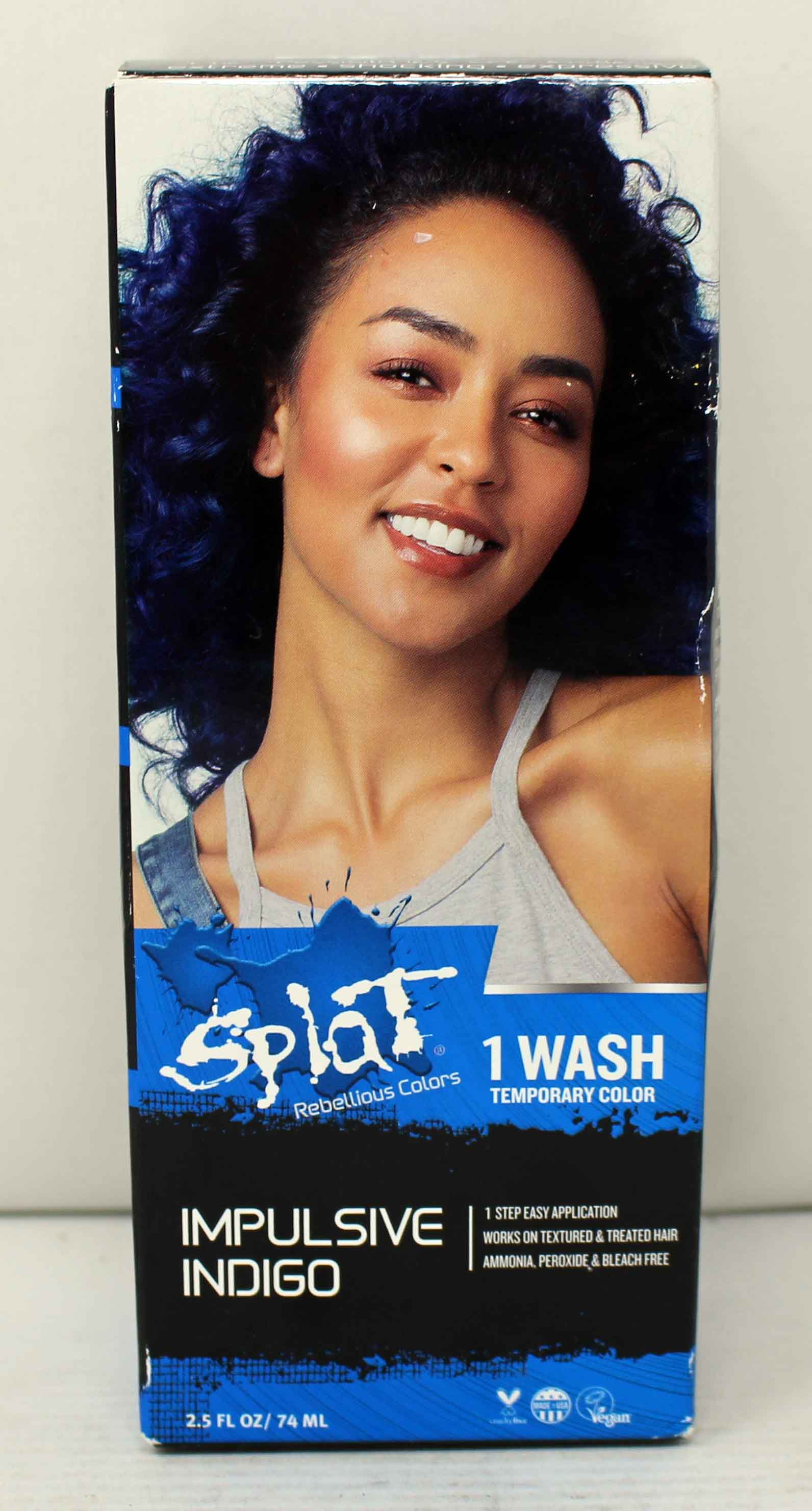 Splat Rebellious Colors Temporary Hair Color Impulsive Indigo - Walmart.com