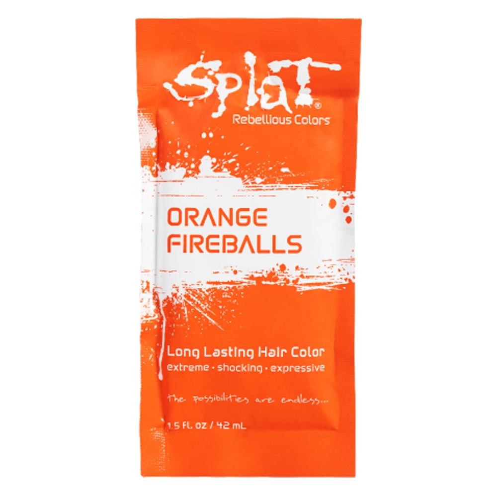 Splat Hair Dye, Rebellious Long Lasting Color, 1.5oz, Orange Fireballs ...