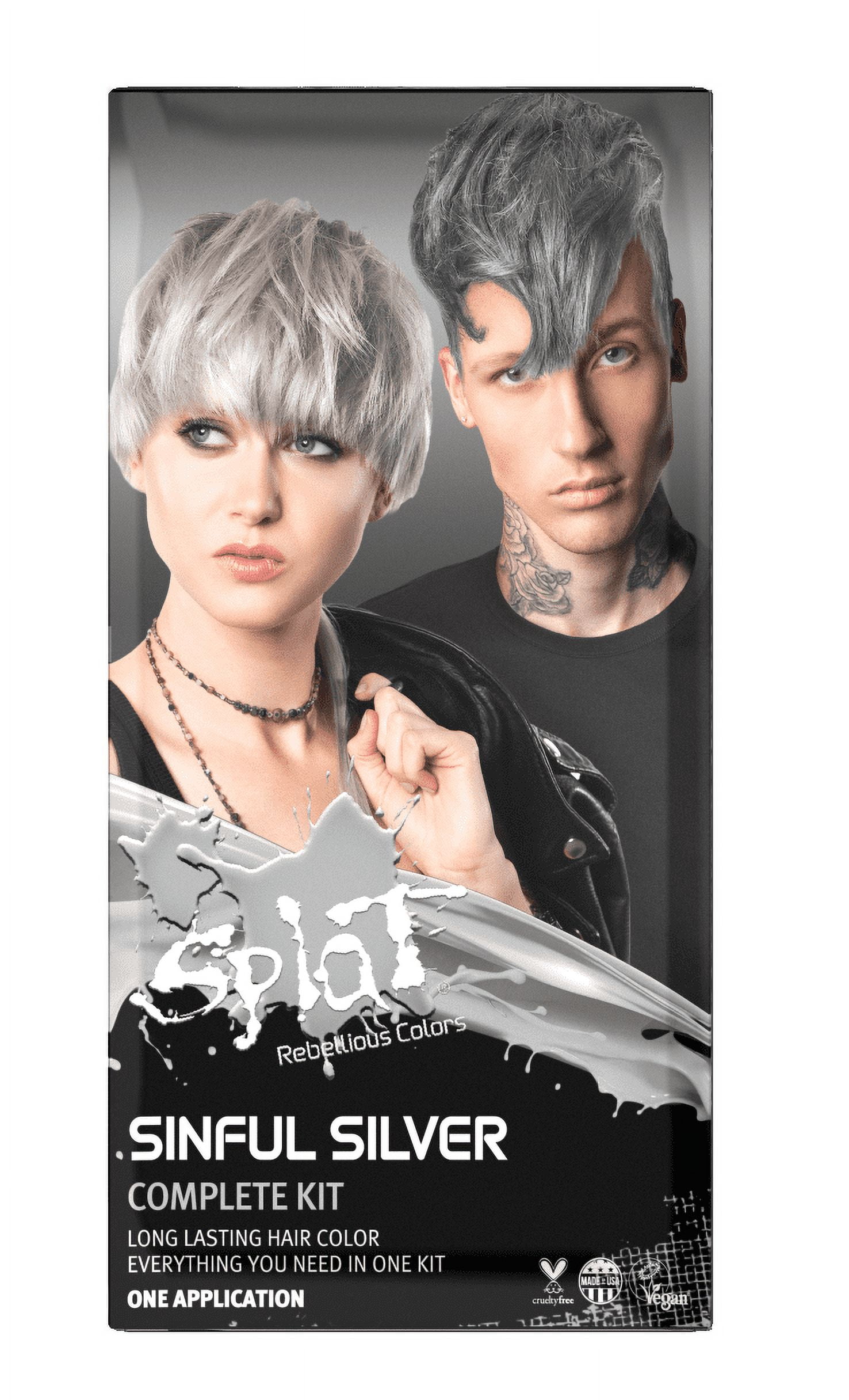 Splat Semi-Permanent [SINFUL SILVER] Complete Kit * BEAUTY TALK LA ...