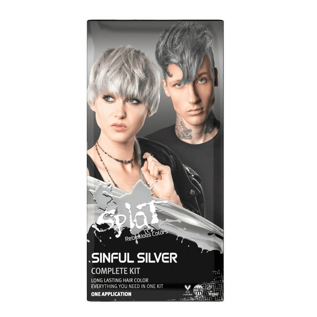 Splat Semi-Permanent [SINFUL SILVER] Complete Kit * BEAUTY TALK LA ...