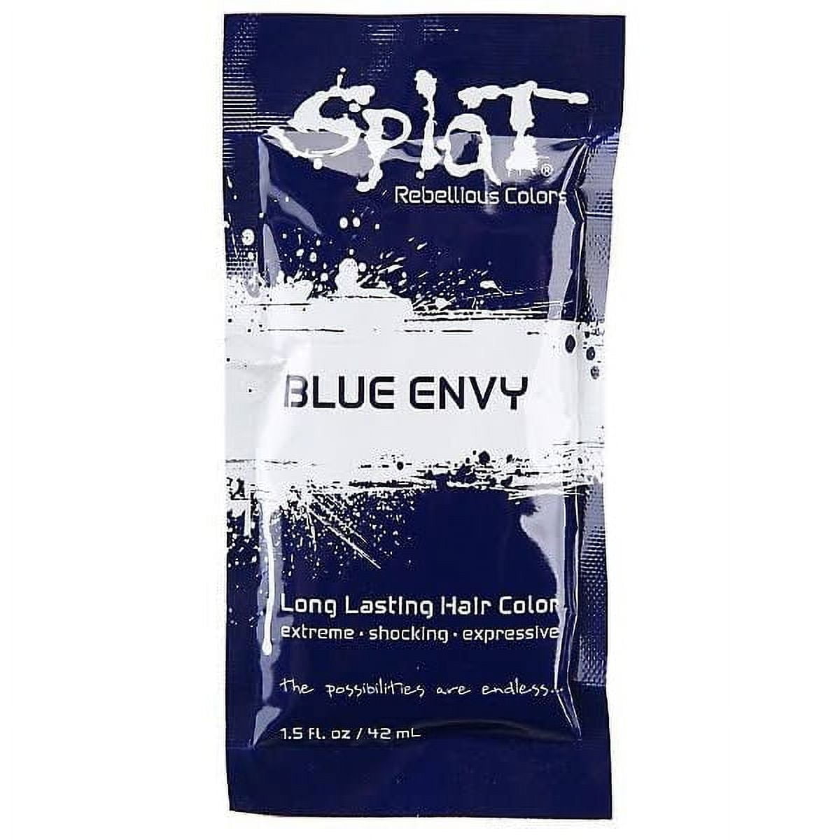 Splat Singles Hair Color Dye Foil Pack, Blue Envy, 1.5 Oz., Pack of 3 ...