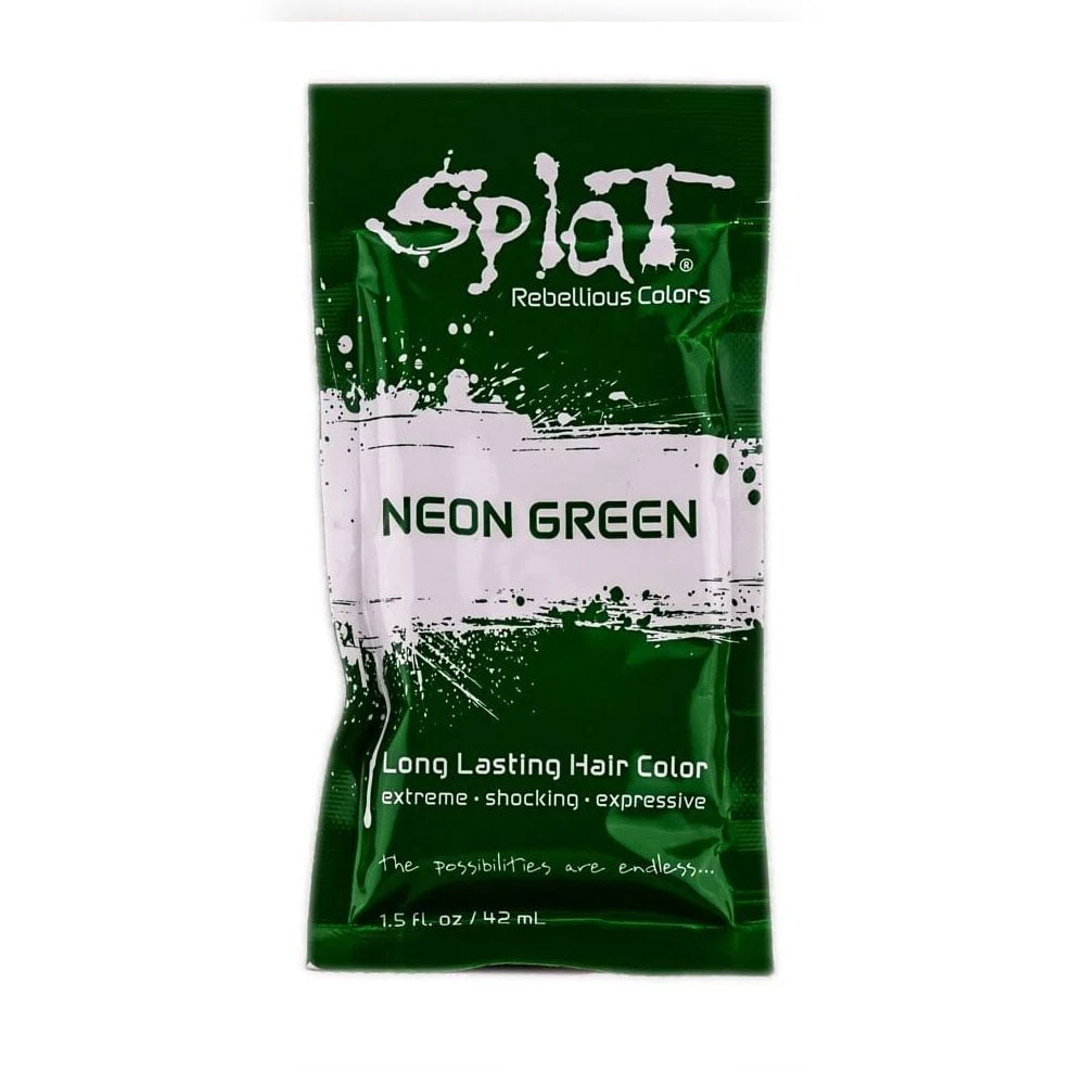 Splat Singles Hair Color Dye Foil Pack Neon Green 15 Oz Pack Of 1