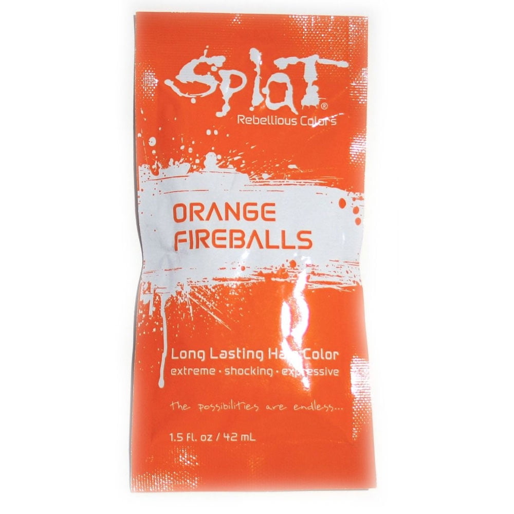 Splat Singles Hair Color Dye Foil Pack, Orange Fireballs, 1.5 Oz ...