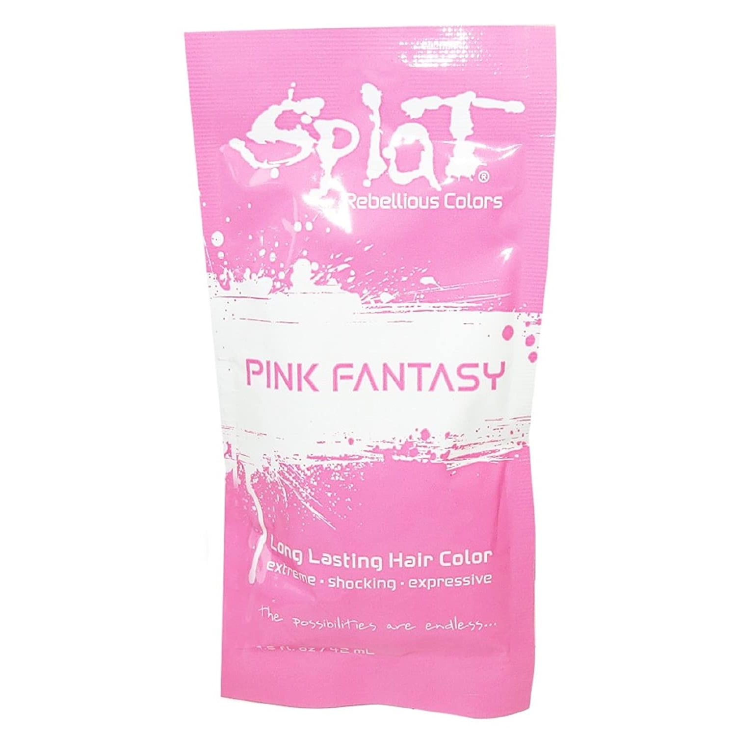 Splat Singles Semi-Permanent Hair Color Dye, Temporary Pink Fantasy ...