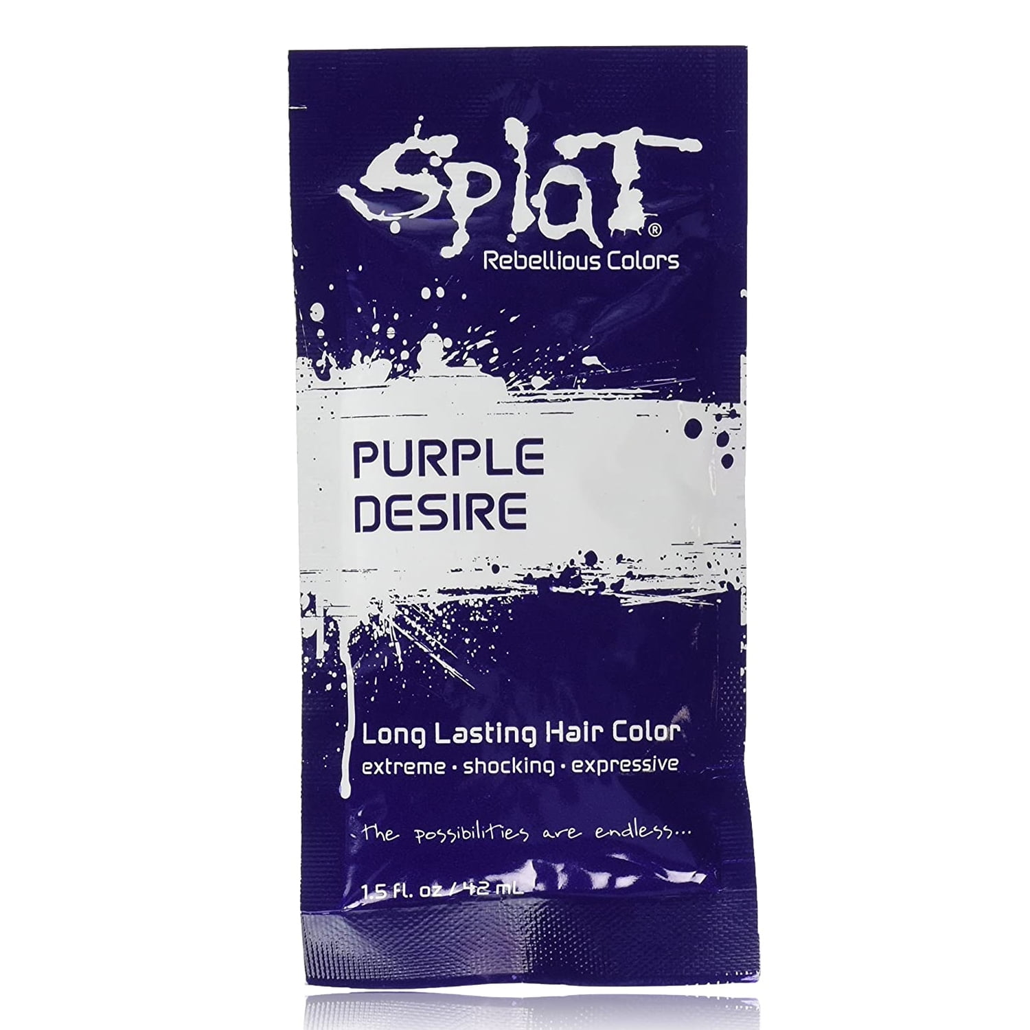 Splat Singles Hair Color Dye Foil Pack, Purple Desire, 1.5 Oz ...