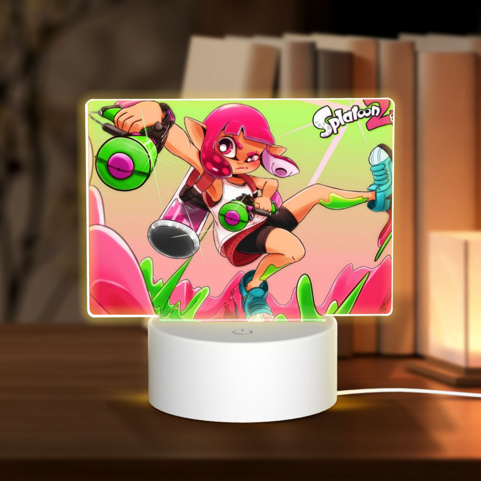 Splatoon 2 Game Rectangular Acrylic Night Light USB Cable Lamp Light ...