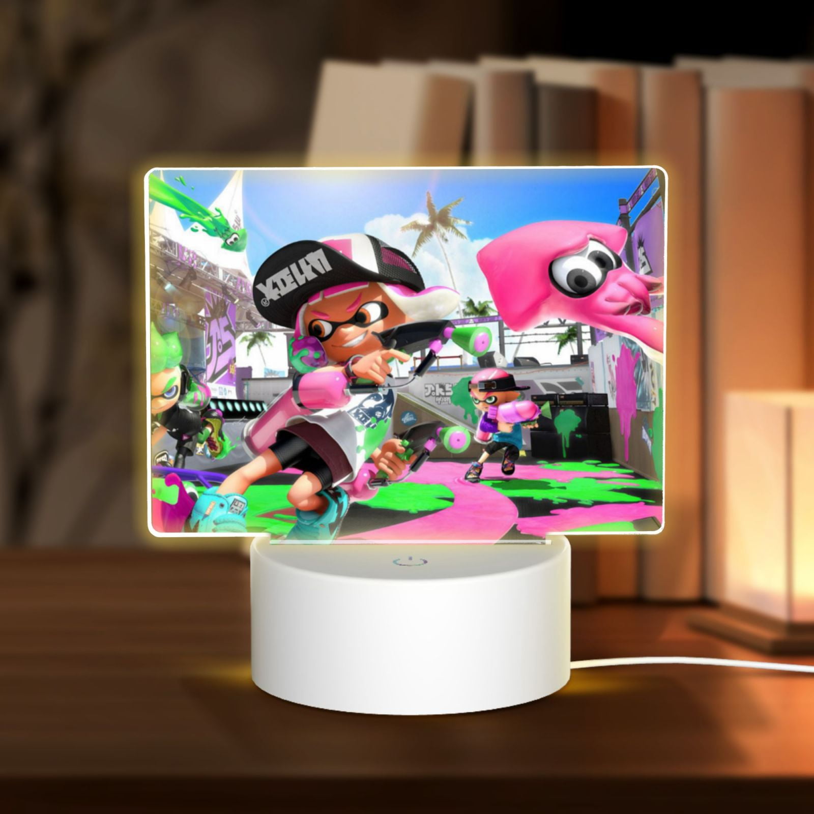 Splatoon 2 Shoot Rectangular Acrylic Night Light USB Cable Lamp Light ...