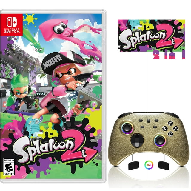 Splatoon 2 and Upgraded Switch Pro Controller for Nintendo Switch/OLED ...