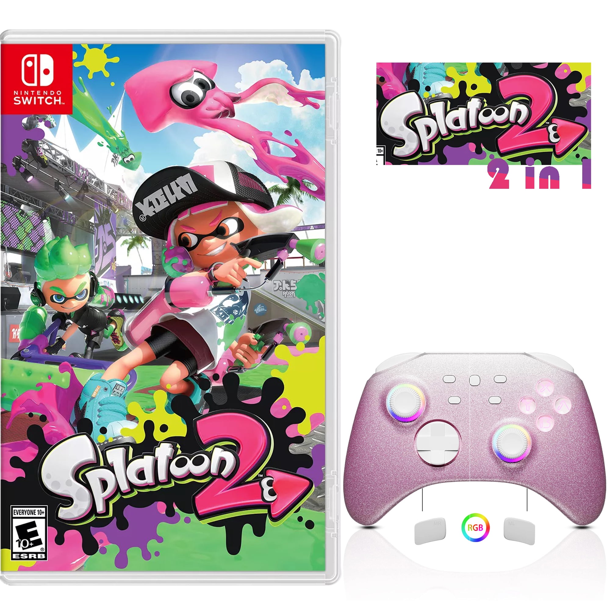Splatoon 2 and Upgraded Switch Pro Controller for Nintendo Switch/OLED ...