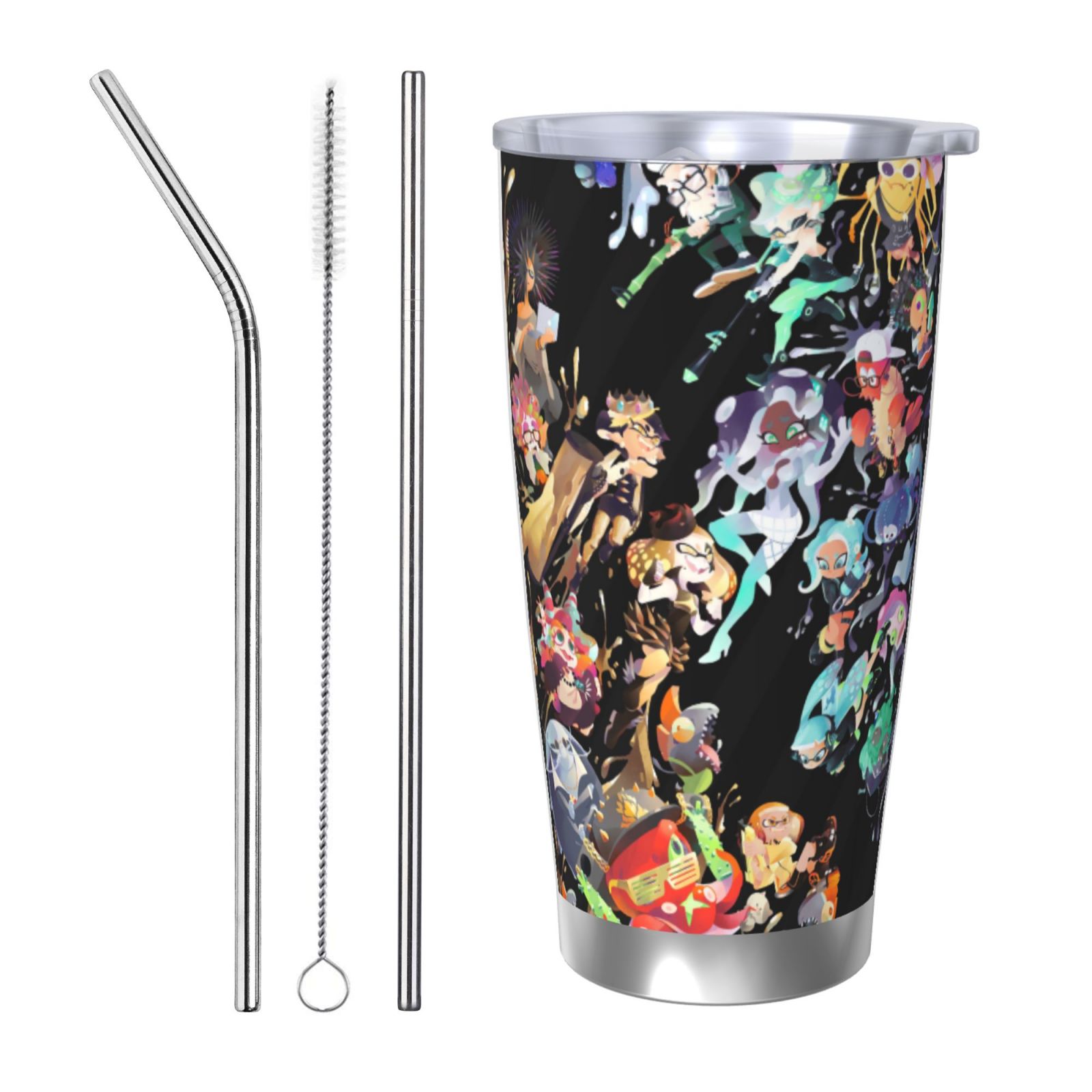 Splatoon 20oz Tumbler with Lid, Durable Insulated Coffee Mug, Thermal ...