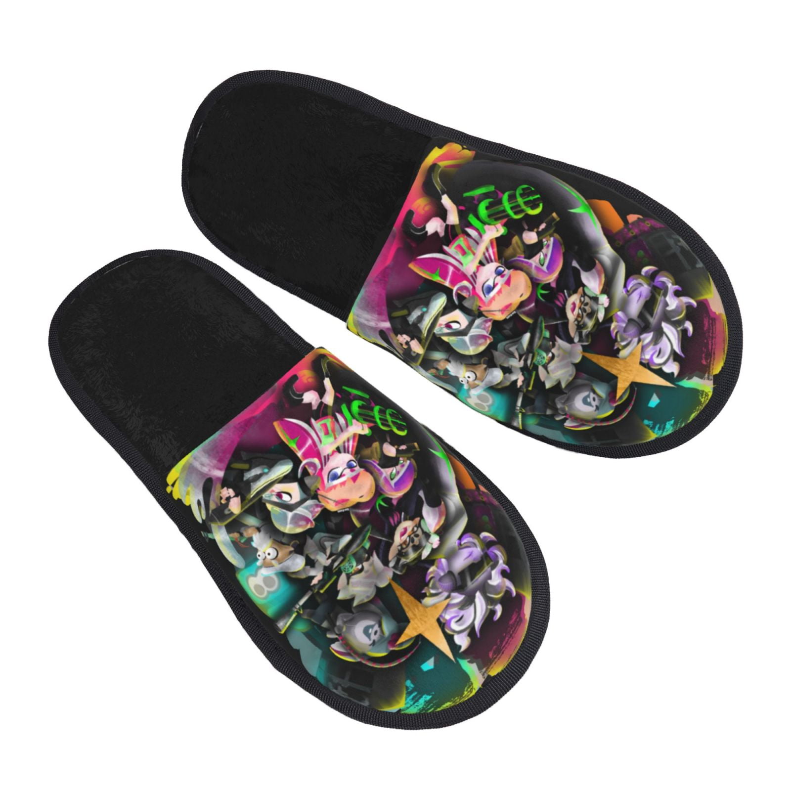Splatoon 3 Furry Slippers For Men Women Fuzzy House Slippers Winter ...