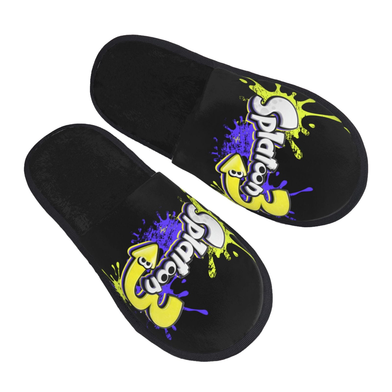 Splatoon 3 Furry Slippers For Men Women Fuzzy House Slippers Winter ...