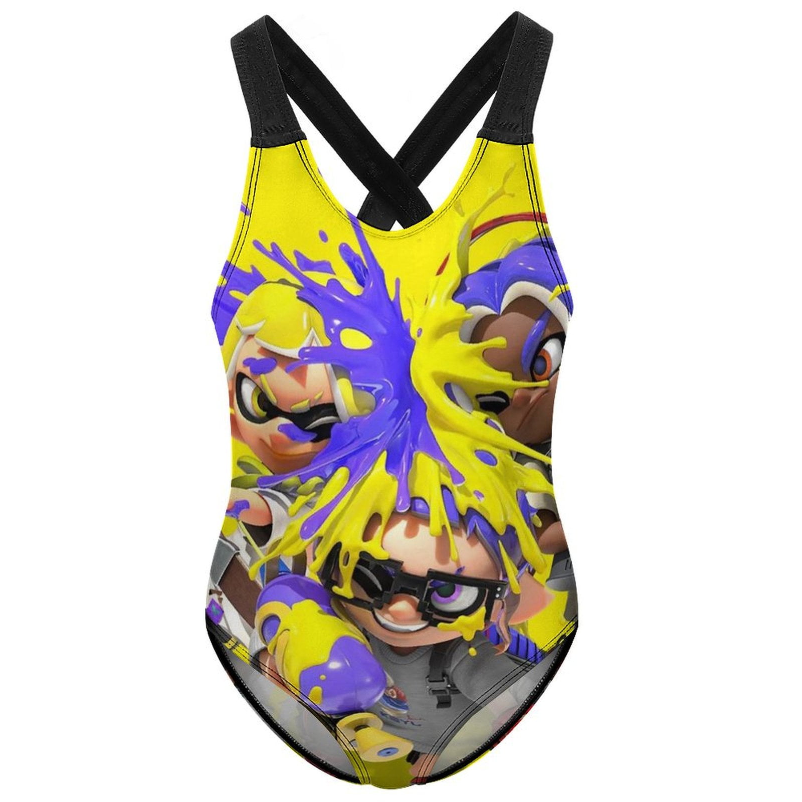 Splatoon 3 Game Children's One-piece Swimsuit Summer Girl's Swimming ...