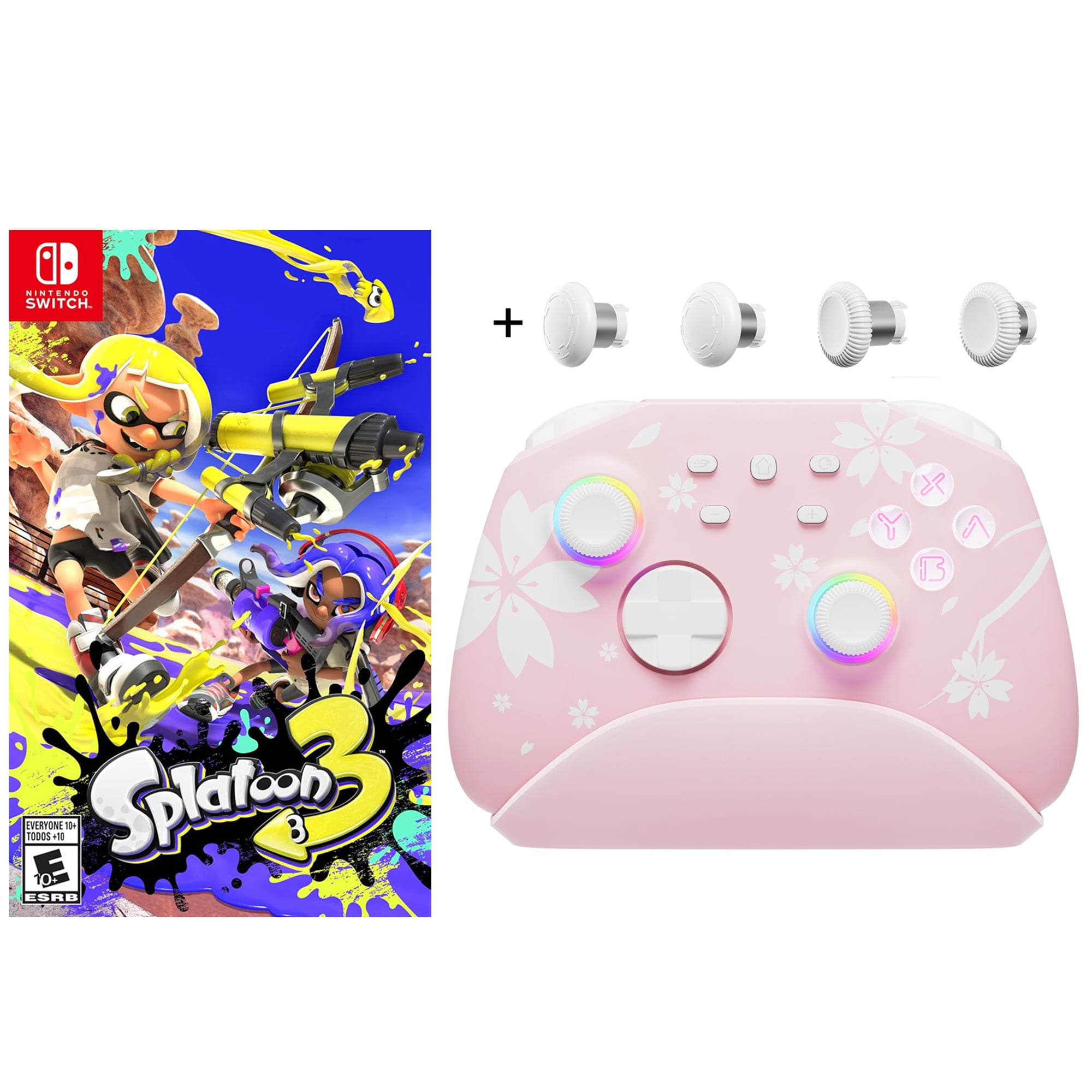 Splatoon 3 Game Disc and Upgraded Switch Pro Controller for Nintendo ...