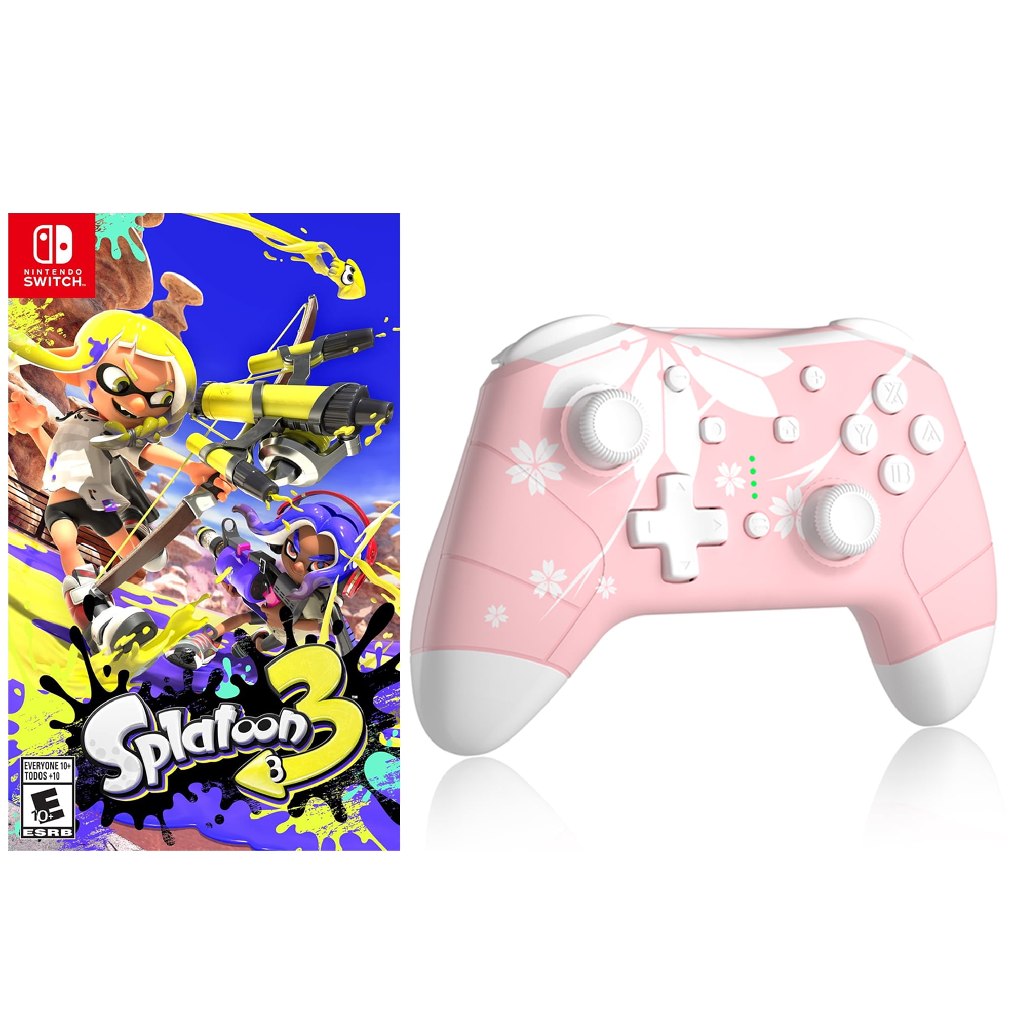 Splatoon 3 Game Disc and Upgraded Switch Pro Controller for Nintendo ...