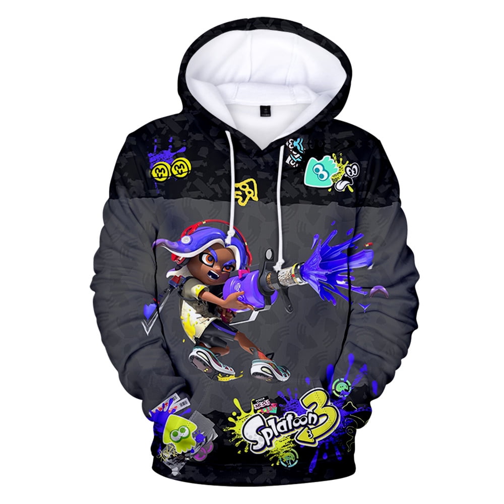 Splatoon 3 Hoodie Game Pullover 3D Cosplay Sweatshirt Casual Fashion ...