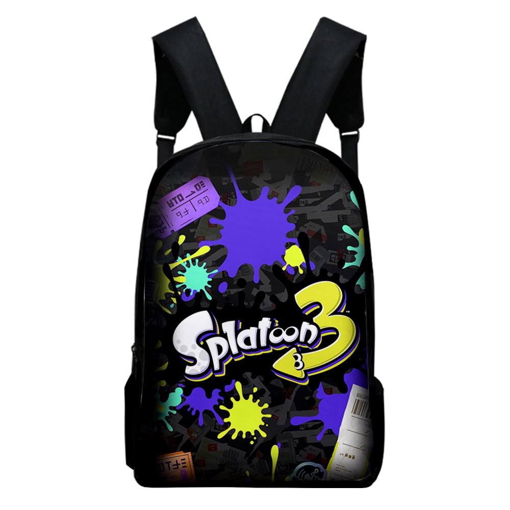 Splatoon 3 Oxford Cloth Shoulder Backpack 3D Print Zipper Backpack ...