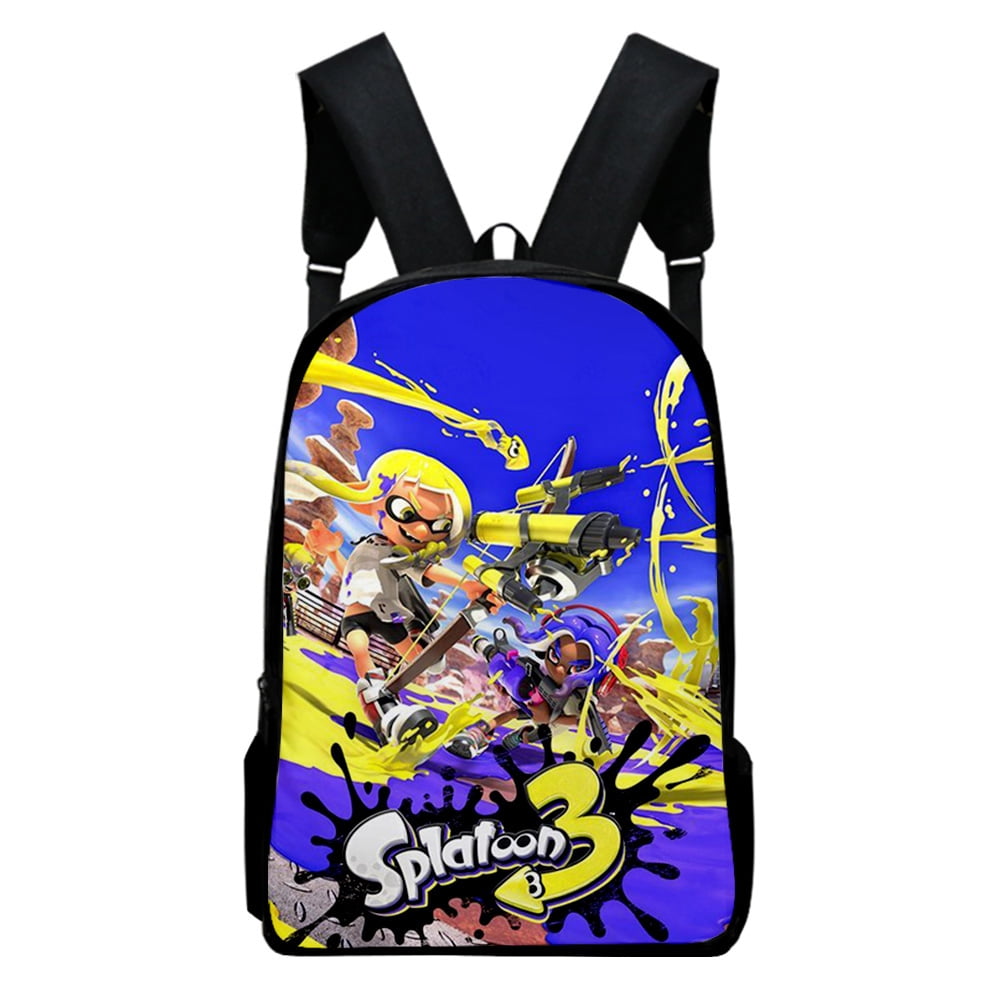 Splatoon 3 Oxford Cloth Shoulder Backpack 3D Print Zipper Backpack ...