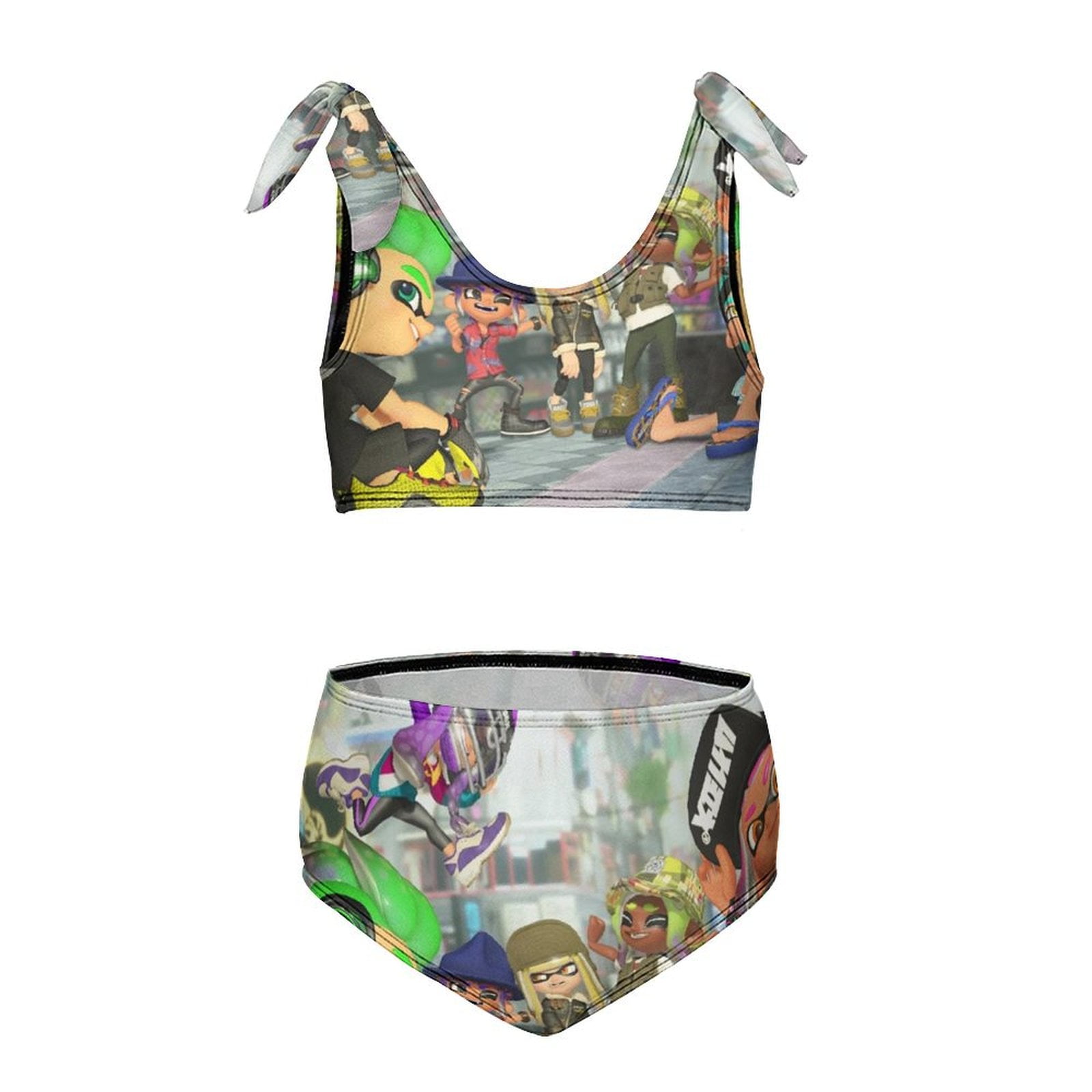 Splatoon 3 Splatter Girls Swimsuits Set 2pcs Summer Holiday Bathing ...