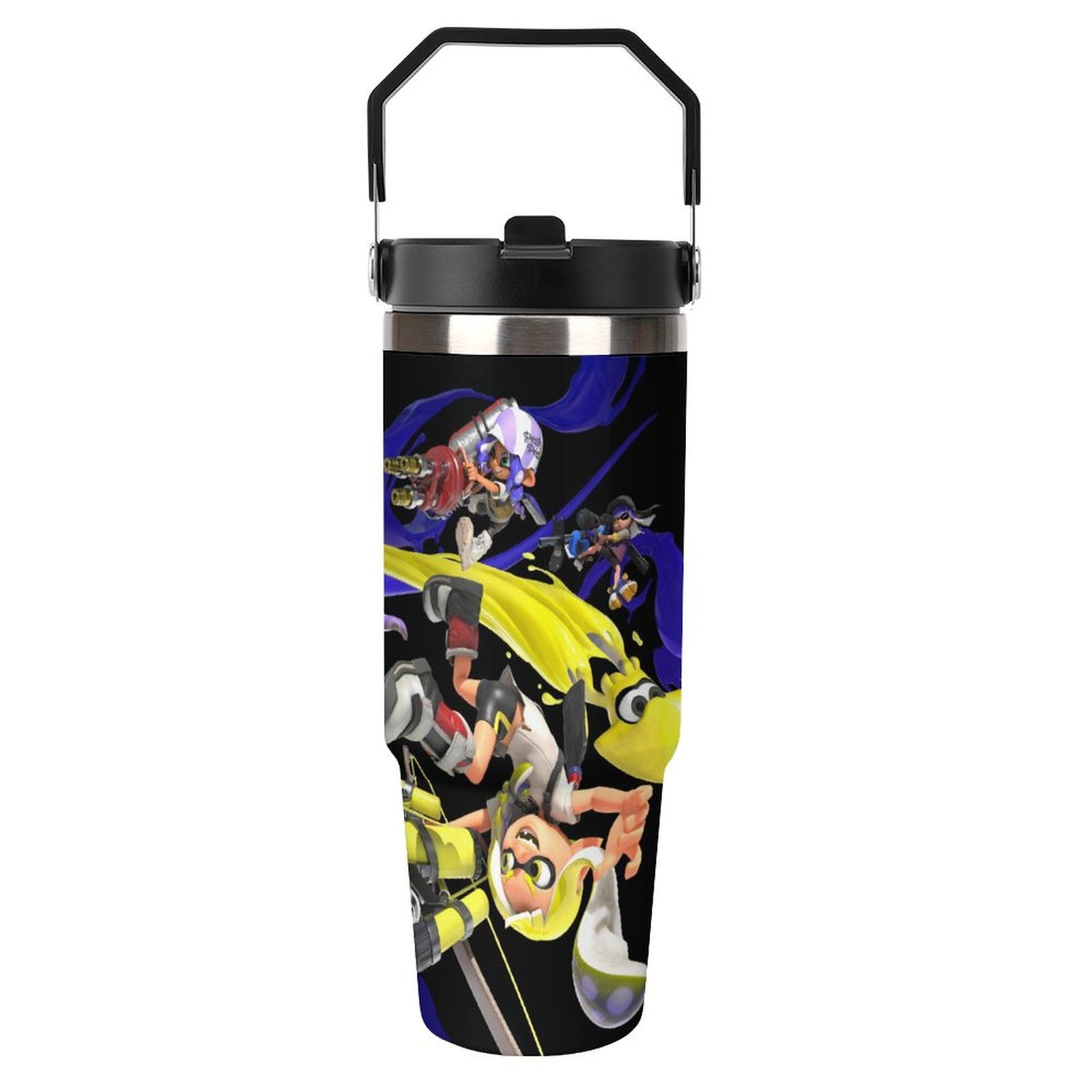 Splatoon 30 OzTumbler with Handle And Straw, Stainless Steel Double ...