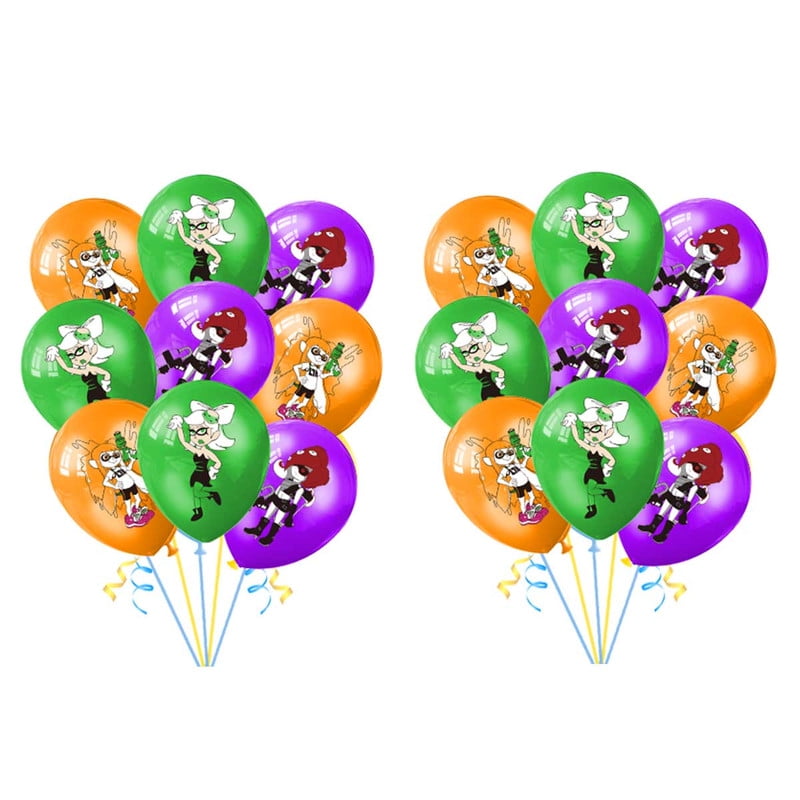 Splatoon Balloons Party Supplies Birthday Favors Decorations Decor Kit ...