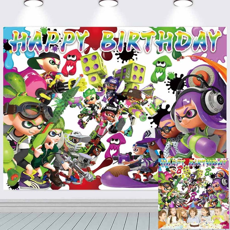 Splatoon Birds Backdrop Banner Party Supplies Poster Movie Theme ...