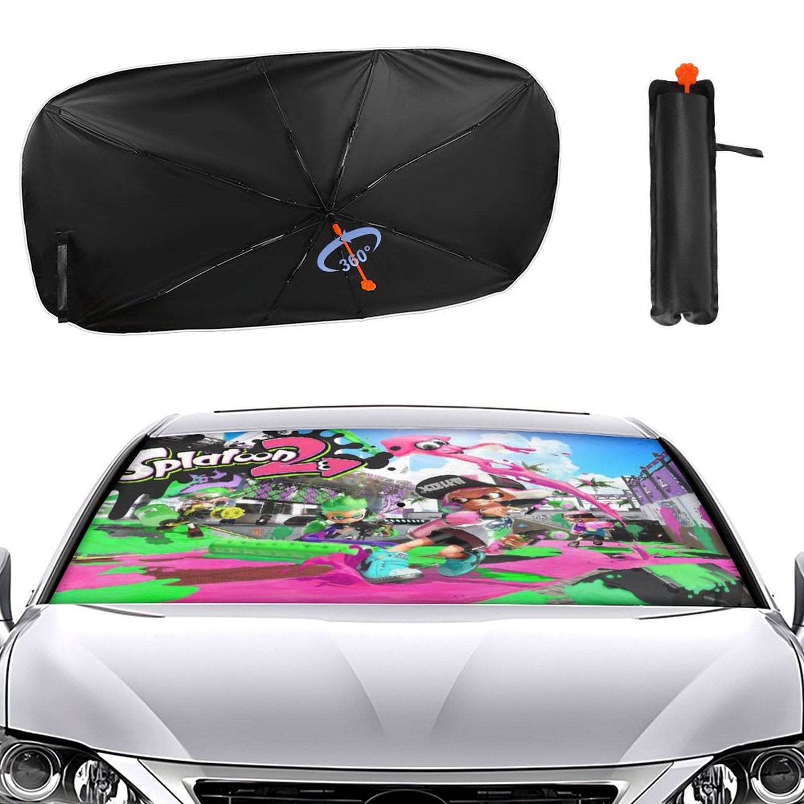 Splatoon Car Windshield Sun Shade Umbrella, Windshield Sun Shade Cover ...