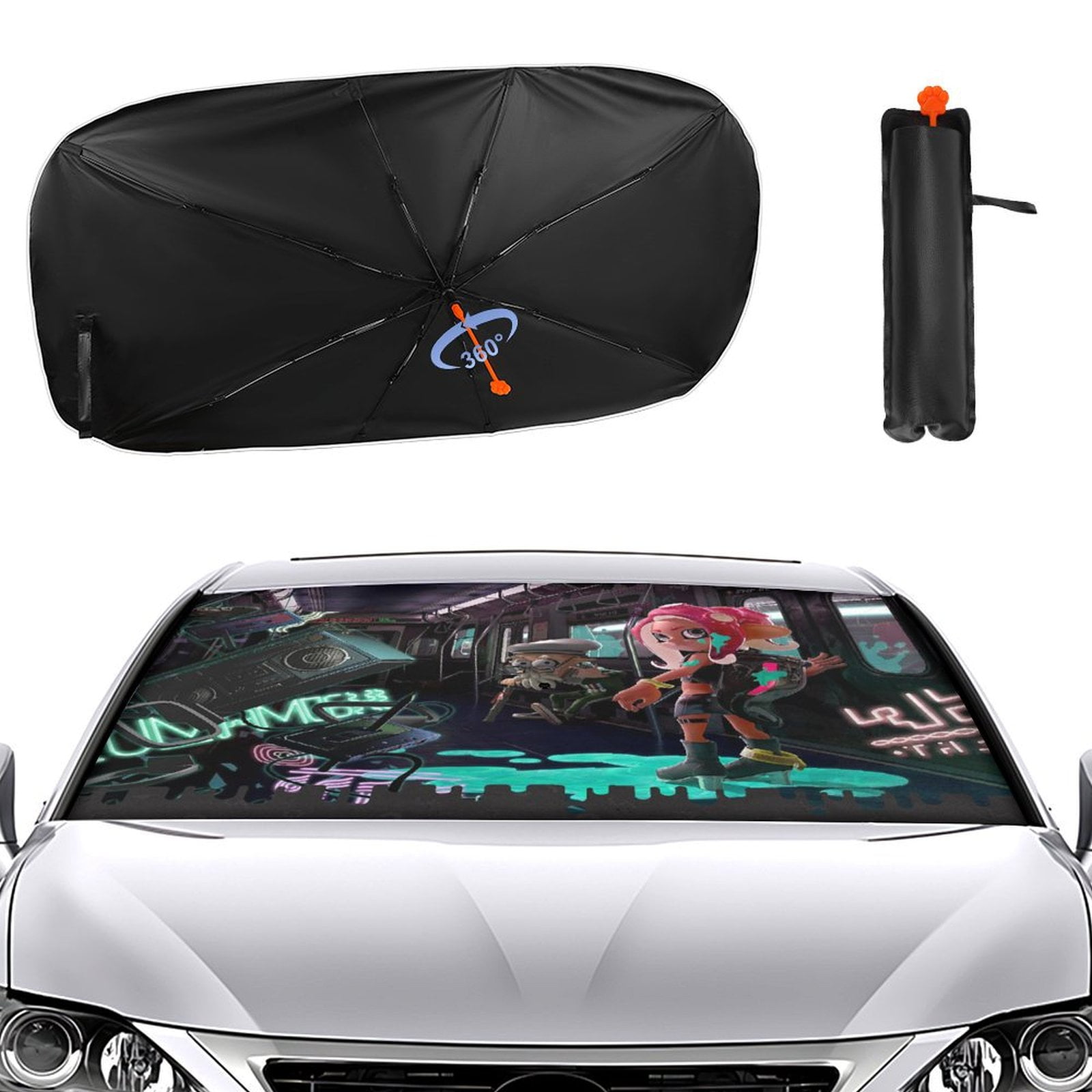 Splatoon Car Windshield Sun Shade Umbrella, Windshield Sun Shade Cover ...