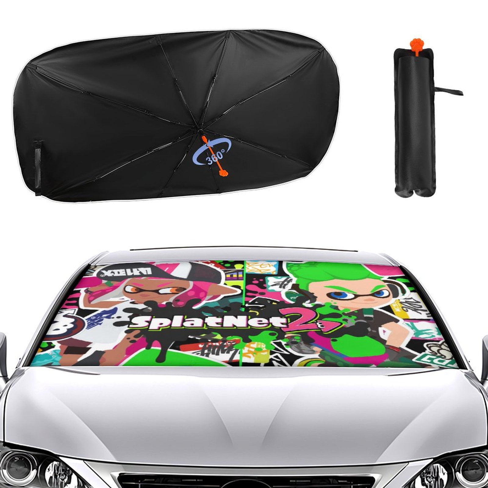 Splatoon Car Windshield Sun Shade Umbrella, Windshield Sun Shade Cover ...
