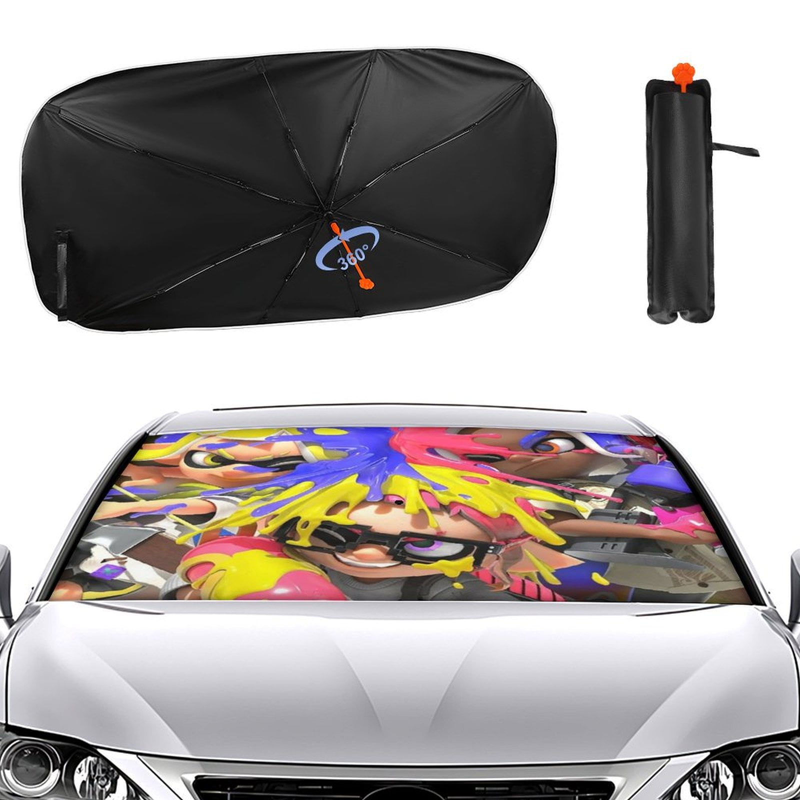 Splatoon Car Windshield Sun Shade Umbrella, Windshield Sun Shade Cover ...