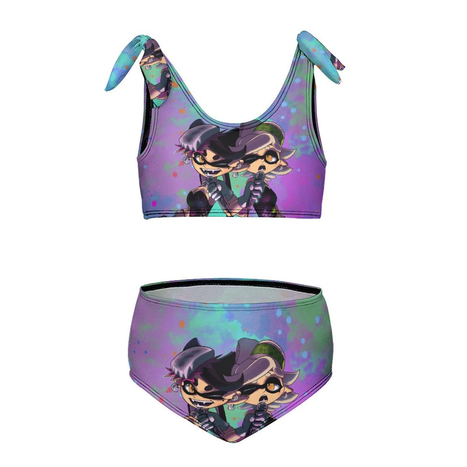 Splatoon Cartoon Girls Swimsuits Set 2pcs Summer Holiday Bathing Suit ...