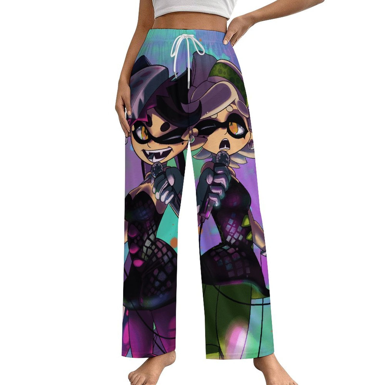 Splatoon Cartoon Home Pajama Pants For Womens Comfortable Soft Lounge ...