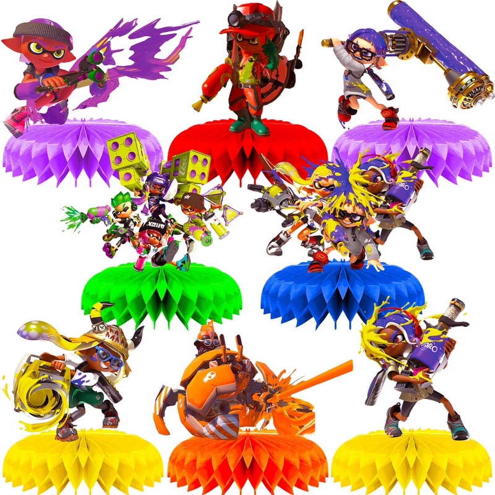 Splatoon Centerpieces Honeycomb Table Toppers Decorations for Photo ...