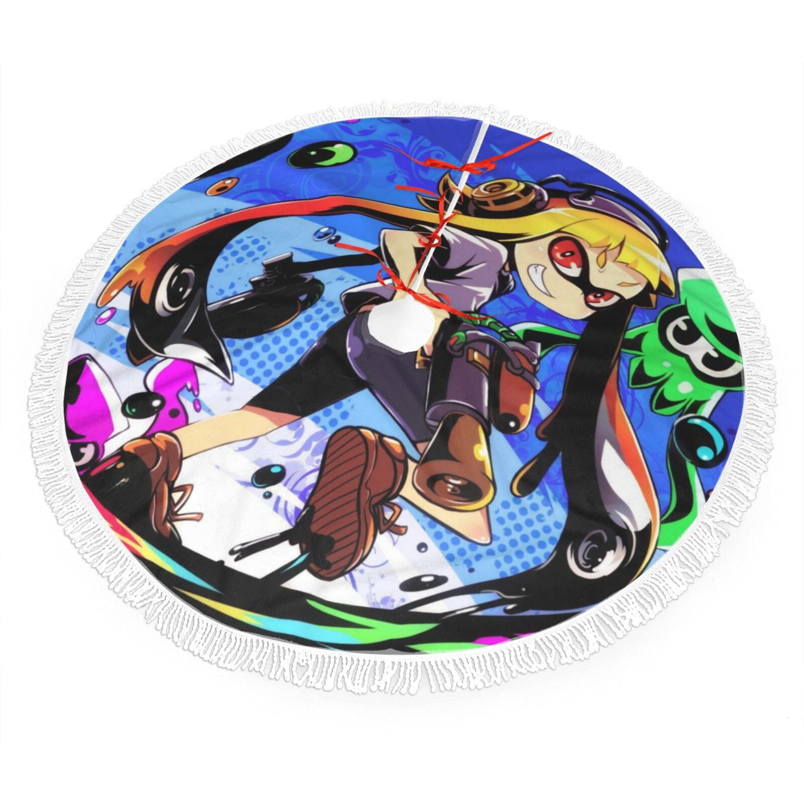 Splatoon Christmas Tree Skirt, Xmas Tree Skirts Mat 30" for Indoor ...