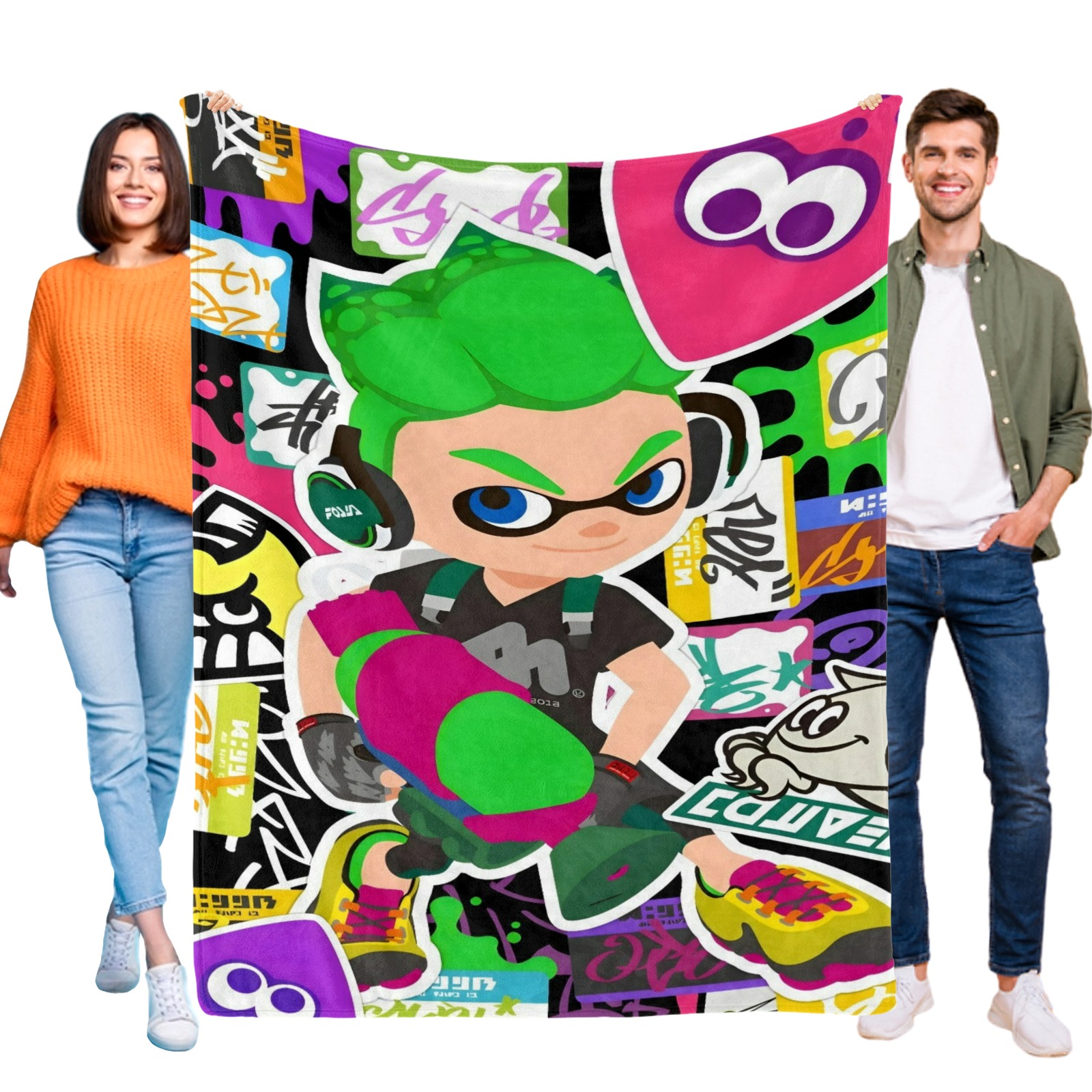 Splatoon Flannel Blanket 39*59 inch Soft And Comfortable With Clear ...