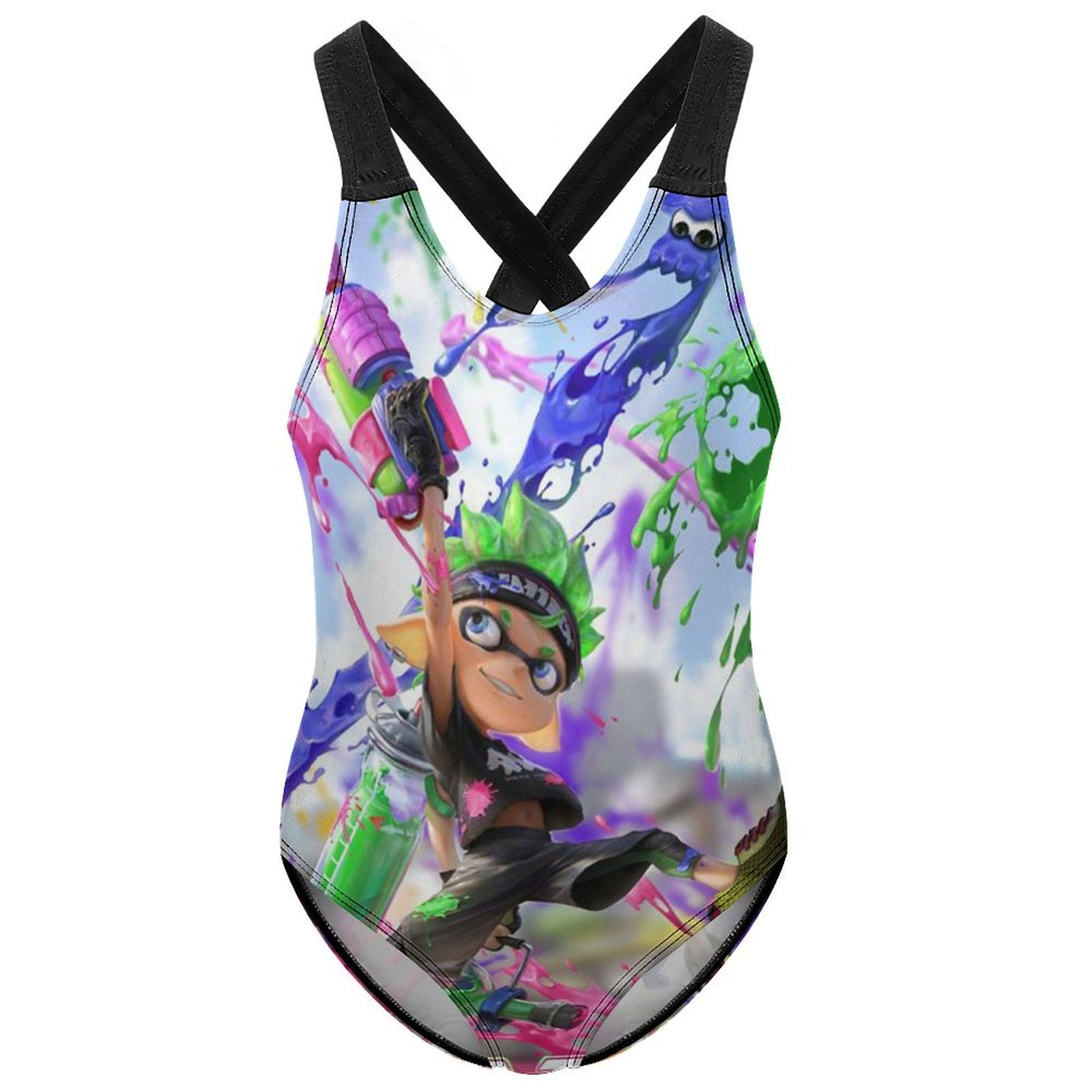 Splatoon Game Children's One-piece Swimsuit Summer Girl's Swimming Pool ...