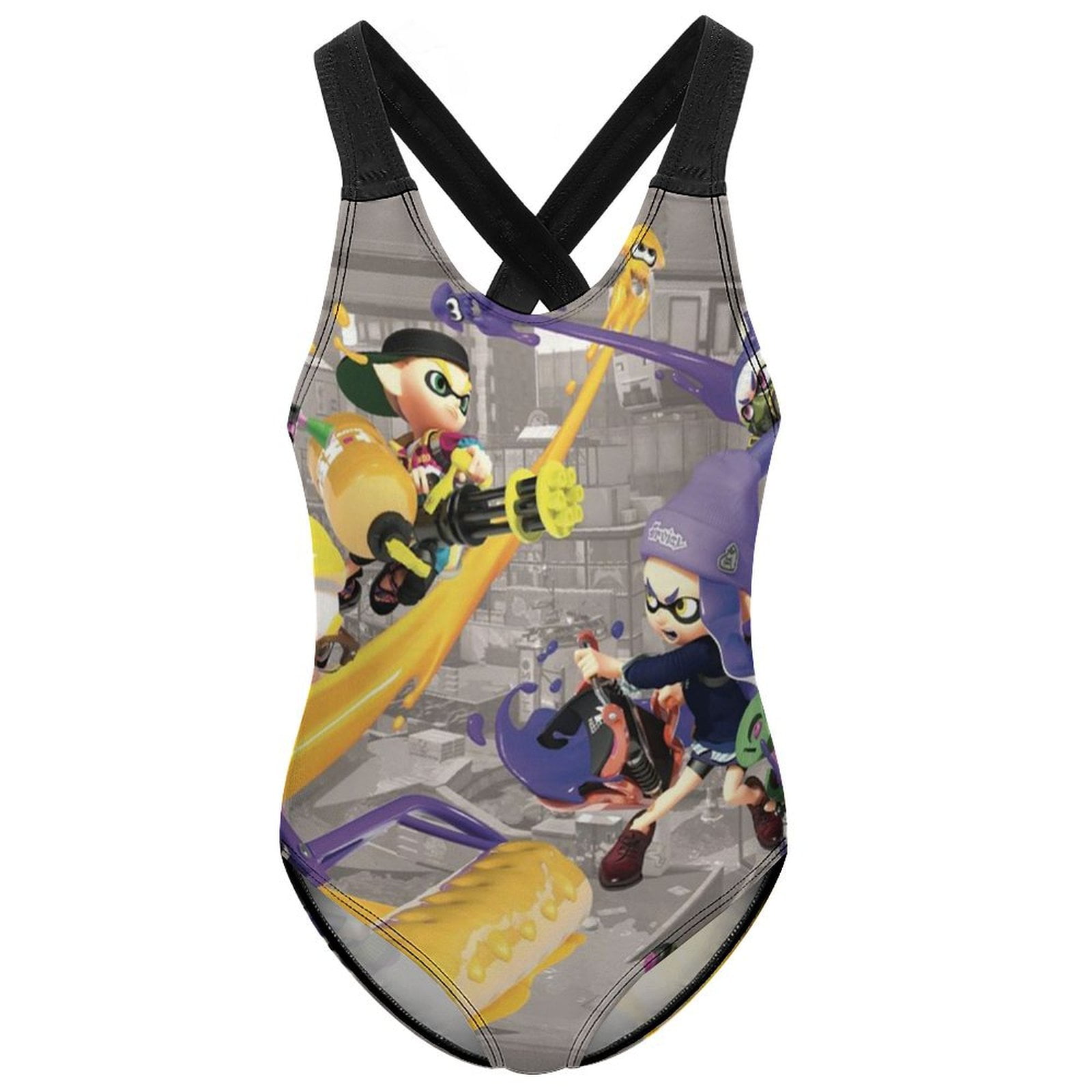 Splatoon Game Children's One-piece Swimsuit Summer Girl's Swimming Pool ...