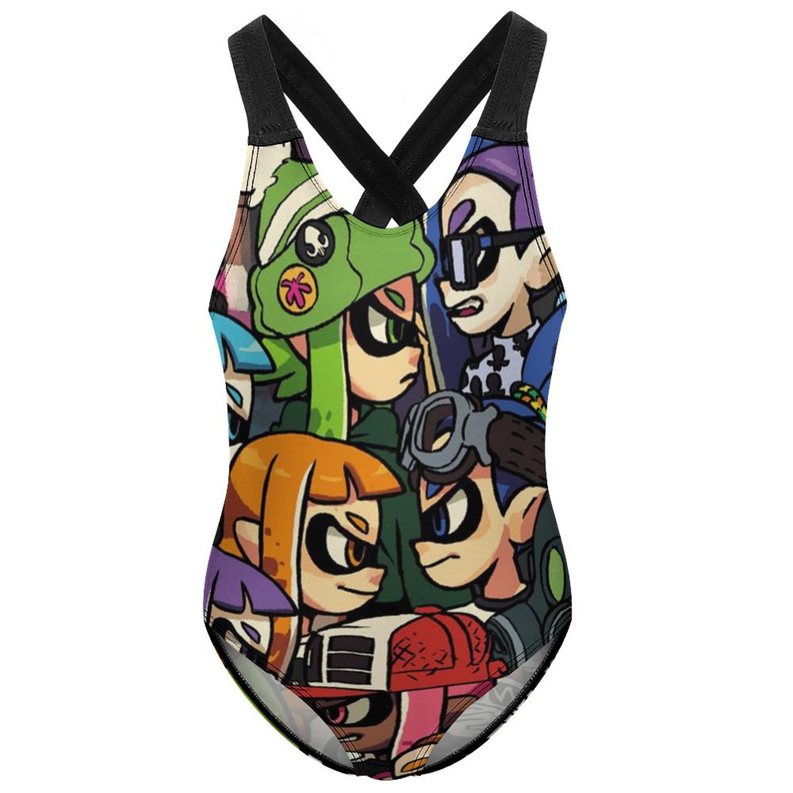 Splatoon Game Poster Children's One-piece Swimsuit Summer Girl's ...