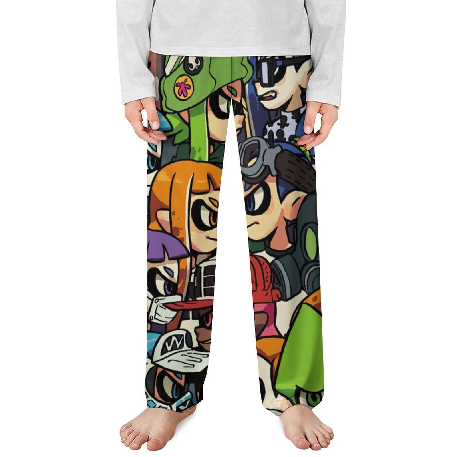 Splatoon Game Poster Children's Pajamas Cozy Lounge Straight Leg ...