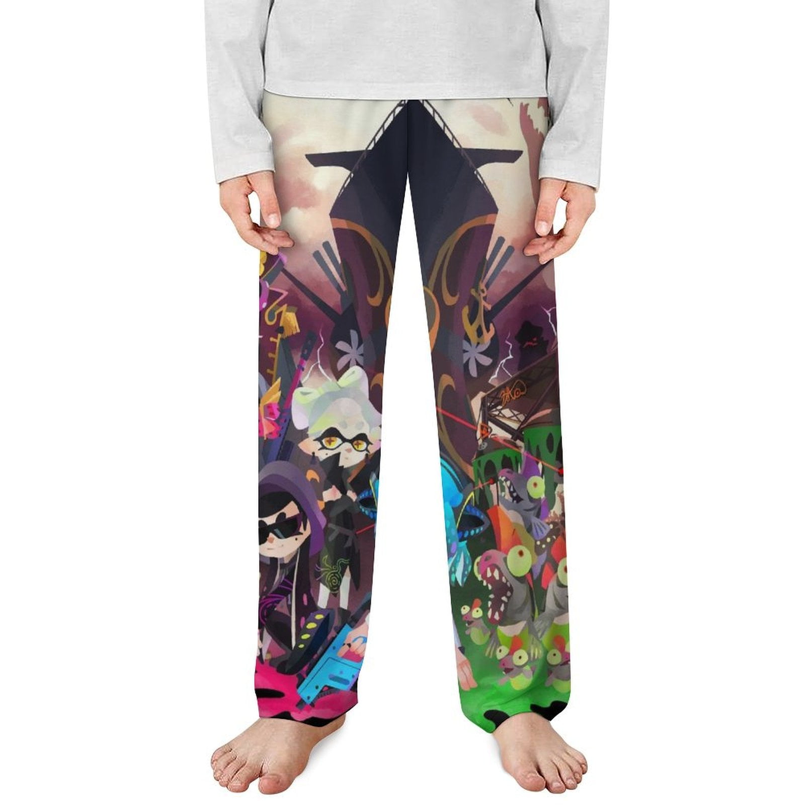 Splatoon Game Poster Children's Pajamas Cozy Lounge Straight Leg ...