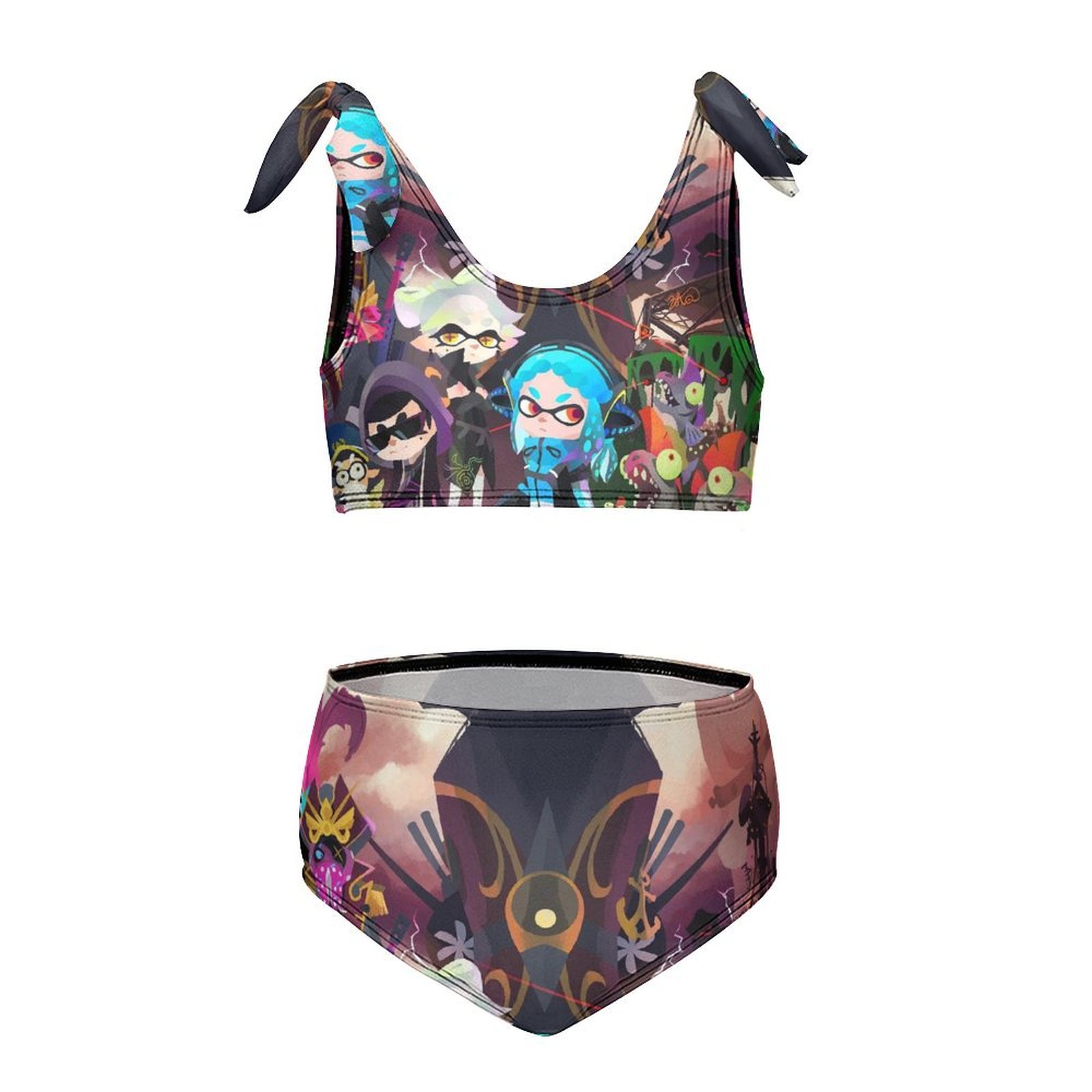 Splatoon Game Poster Girls Swimsuits Set 2pcs Summer Holiday Bathing ...