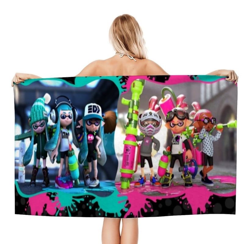 Splatoon Gifts Beach Towel for Women Girl Or Boys Birthday Inspired Fan ...