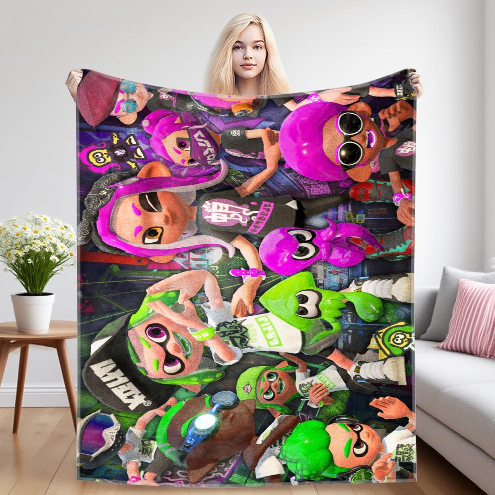 Splatoon Gifts Blanket For Teen Girls Men Boys Women Him Christmas Day ...
