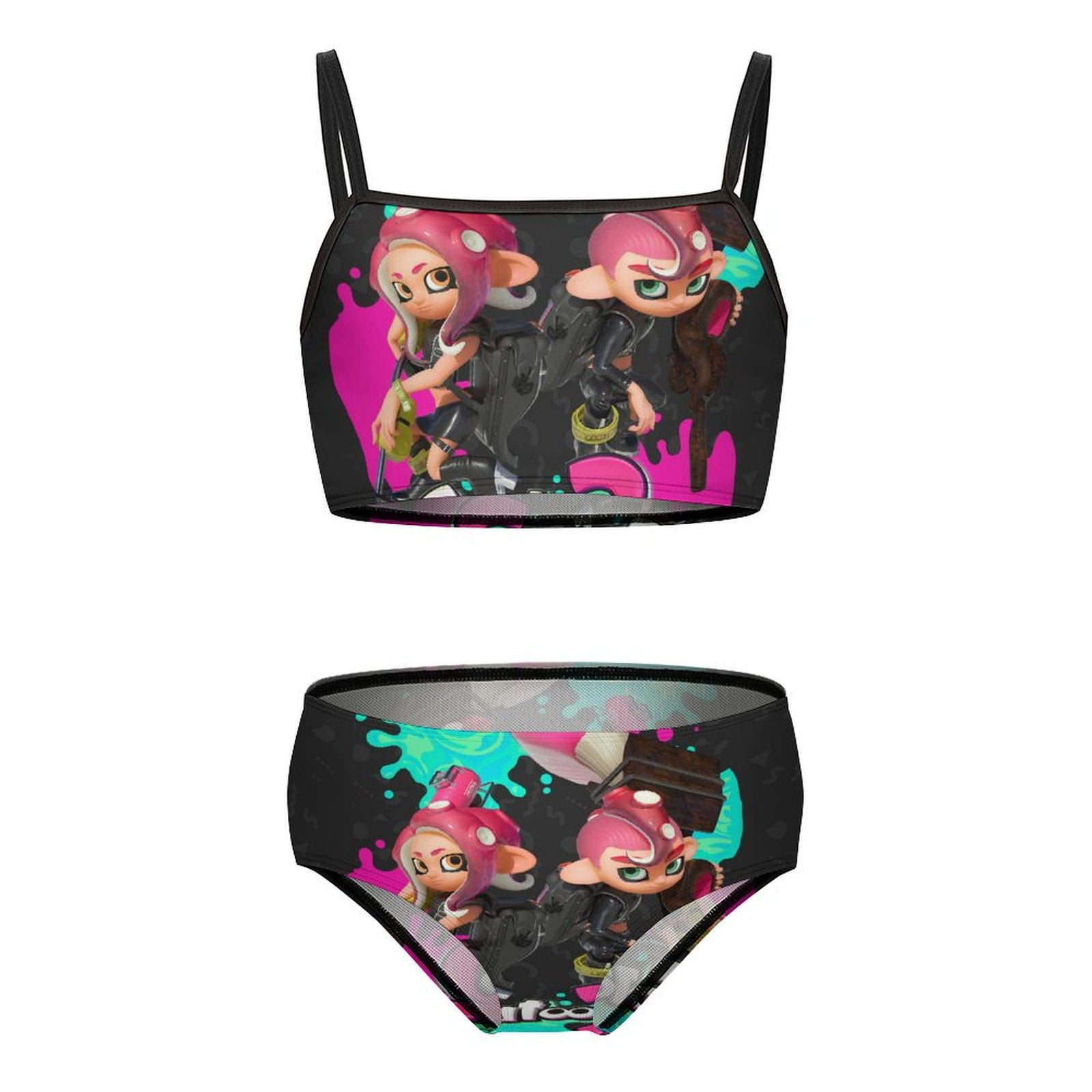Splatoon Girls Bikini Swimsuits Two-piece Beach Bathing Suit Swimwear ...