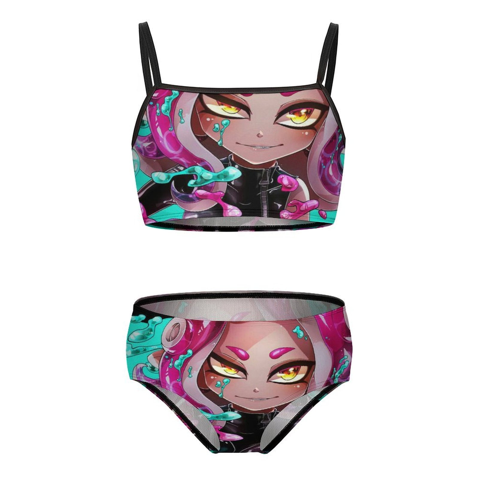 Splatoon Girls Bikini Swimsuits Two-piece Beach Bathing Suit Swimwear ...