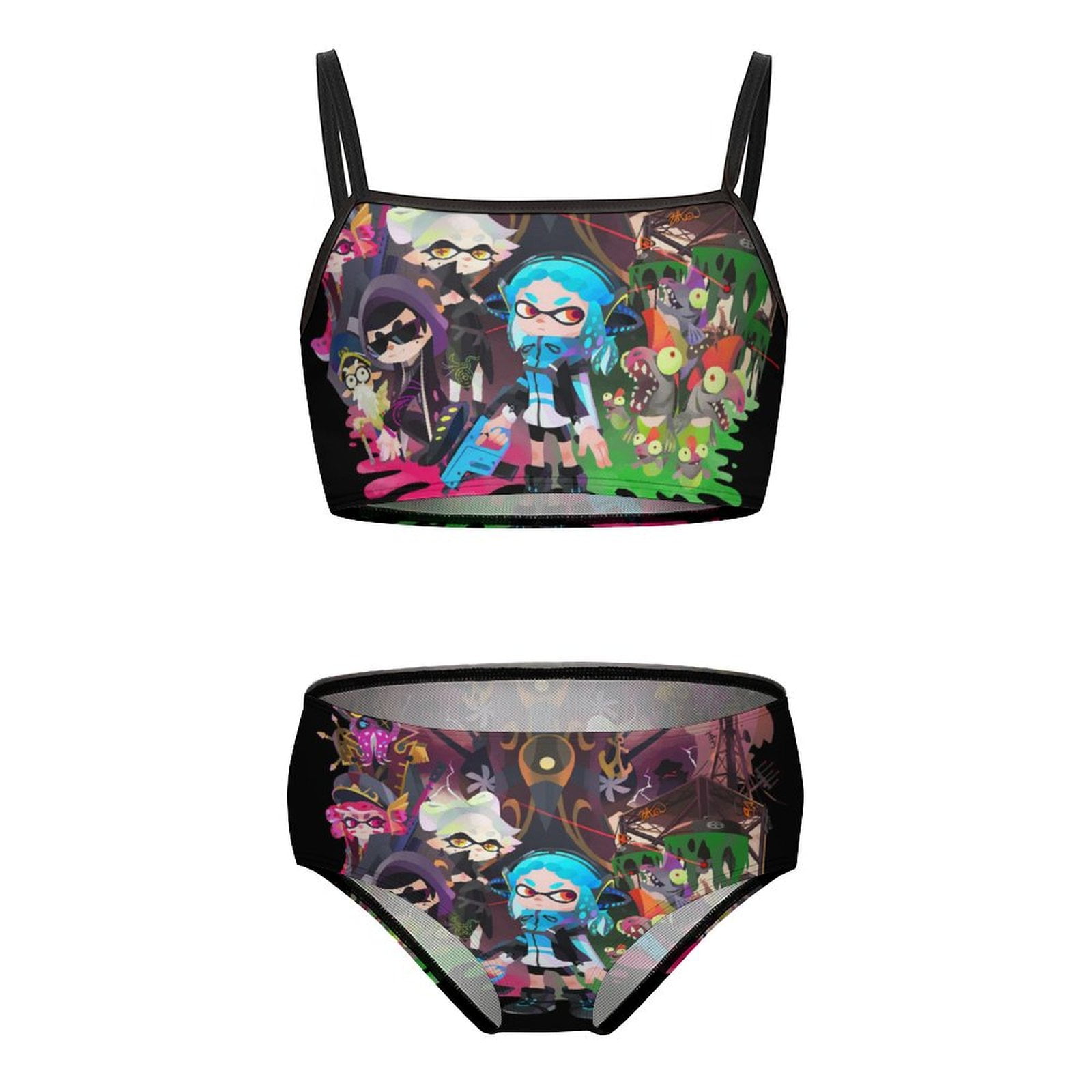 Splatoon Girls Bikini Swimsuits Two-piece Beach Bathing Suit Swimwear 7 ...