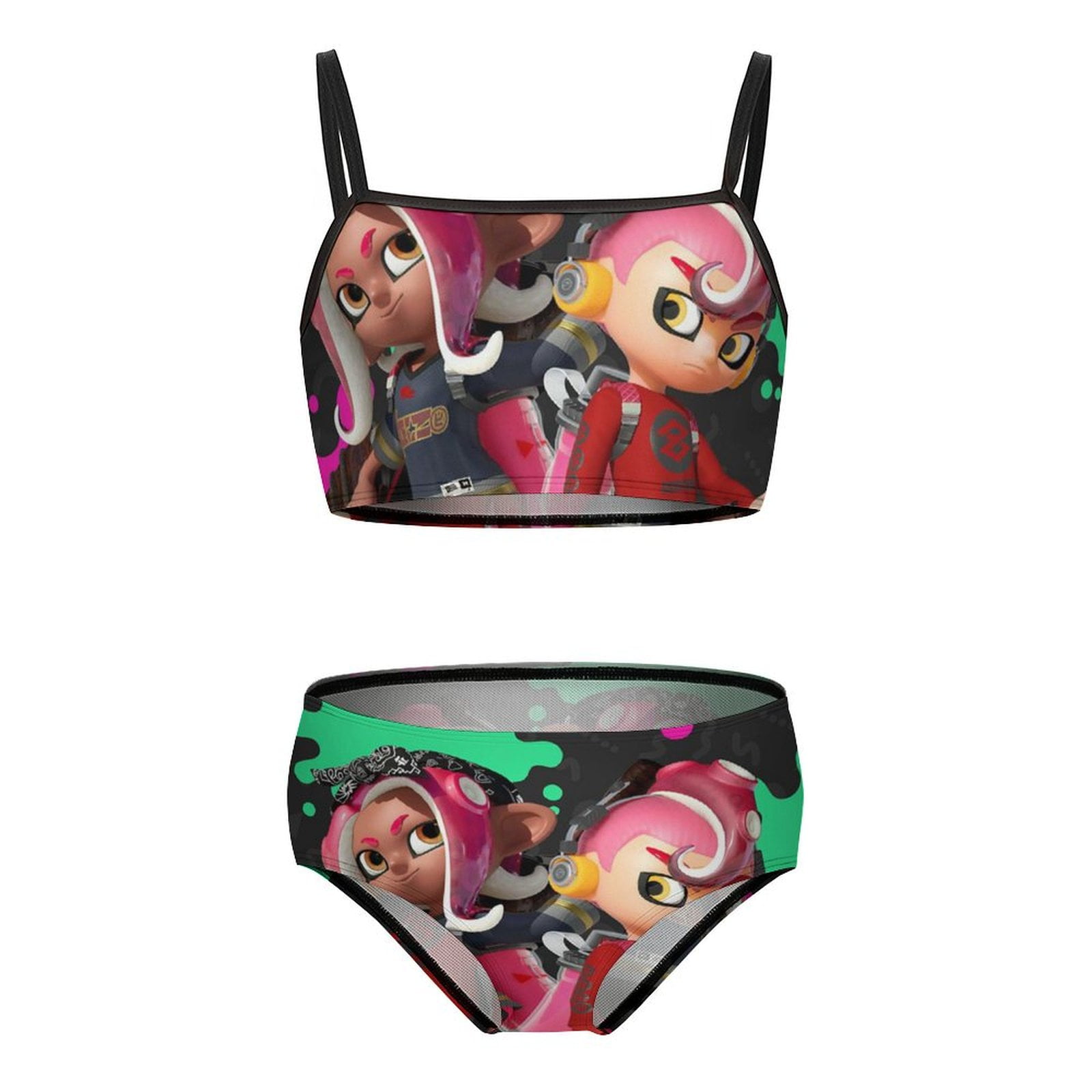 Splatoon Girls Bikini Swimsuits Two-piece Beach Bathing Suit Swimwear 8 ...